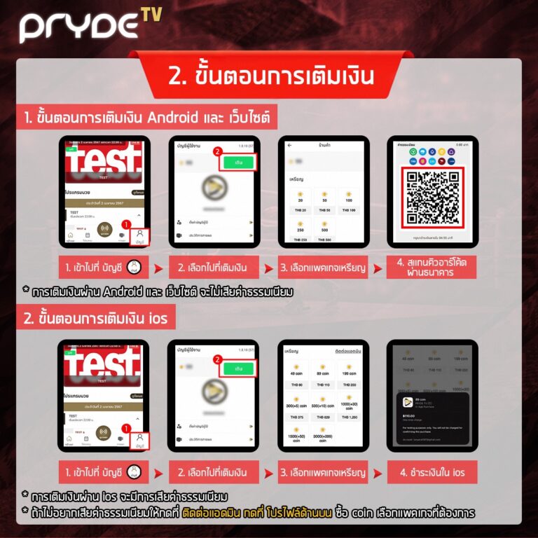 วิธีการใช้งาน แอพพลิเคชั่น Pryde TV – PRYDE TV